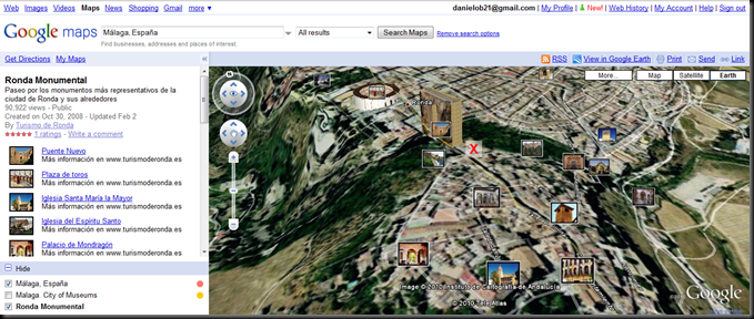 Historiaelpalo: Google maps incluye el modo earth y 3D